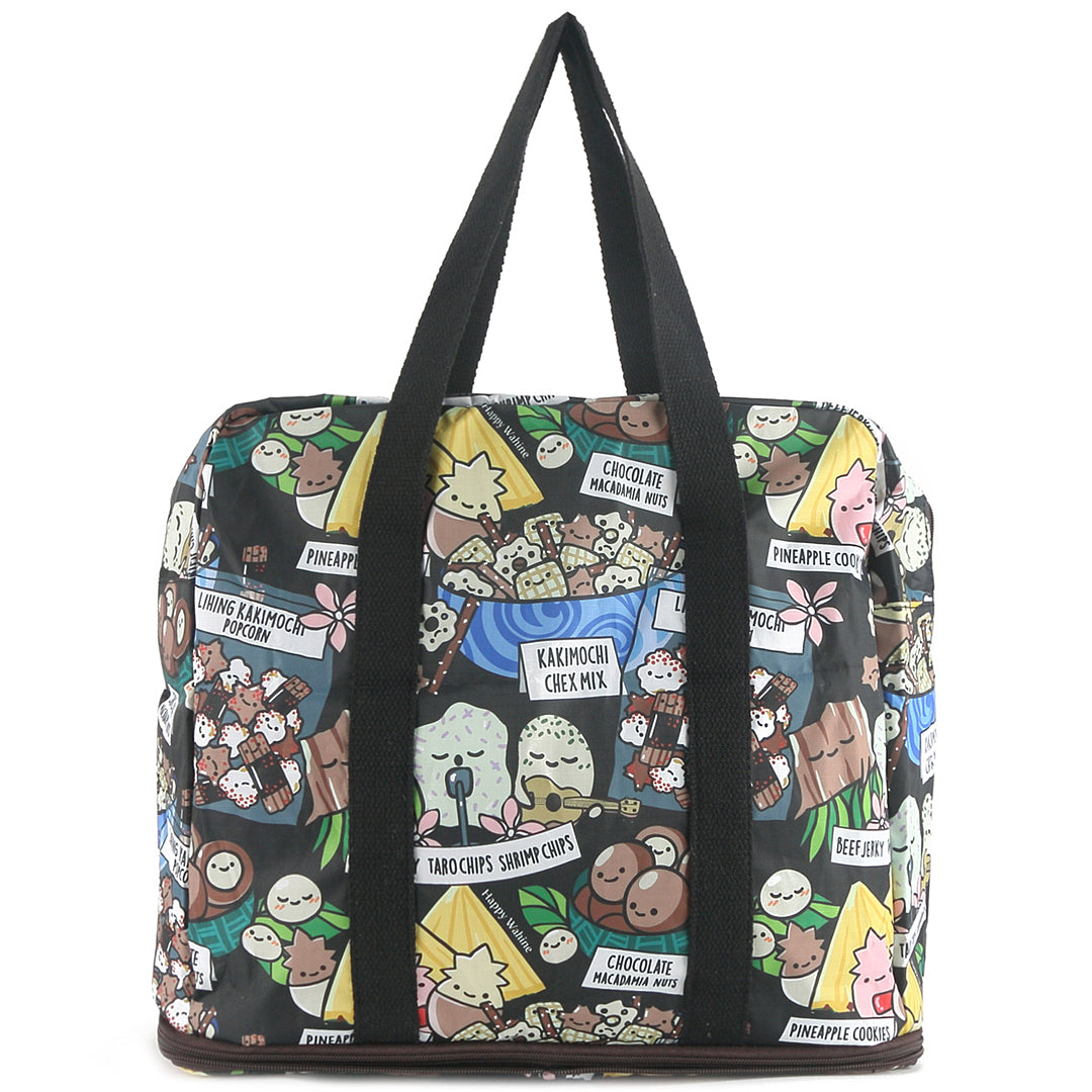 Foldable Duffle Bag Sophie Local Snacks Black – Happy Wahine