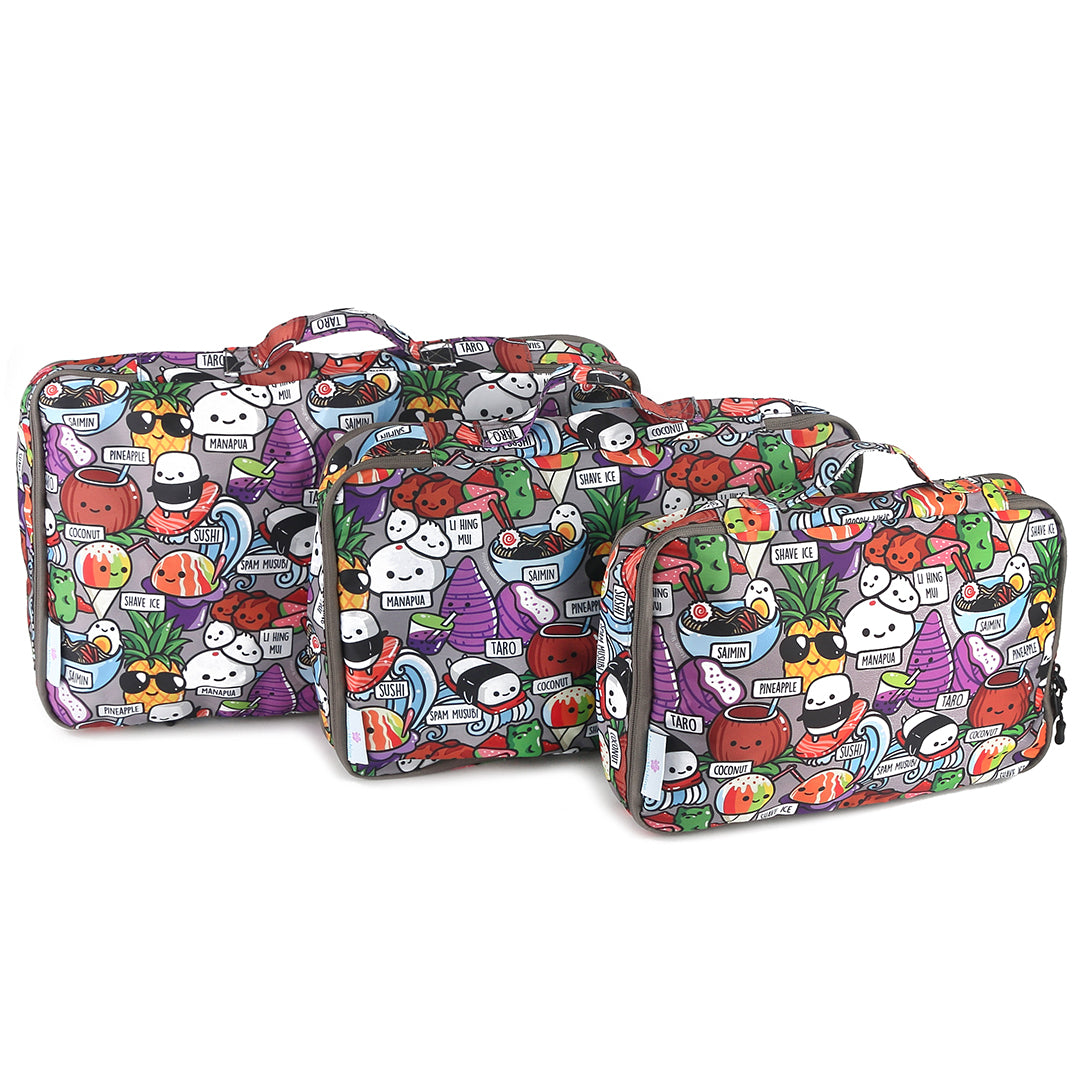 Packing Cubes Compression Craving Hawaii Grey (3-pieces) – Happy Wahine