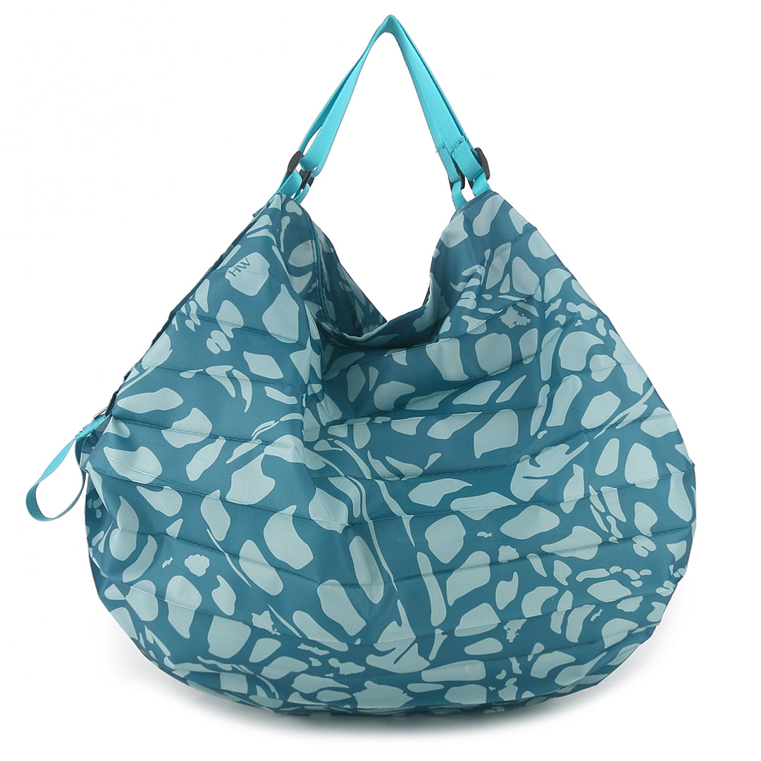 Foldable Bag Jazmine Hebrew Shells Teal – Happy Wahine